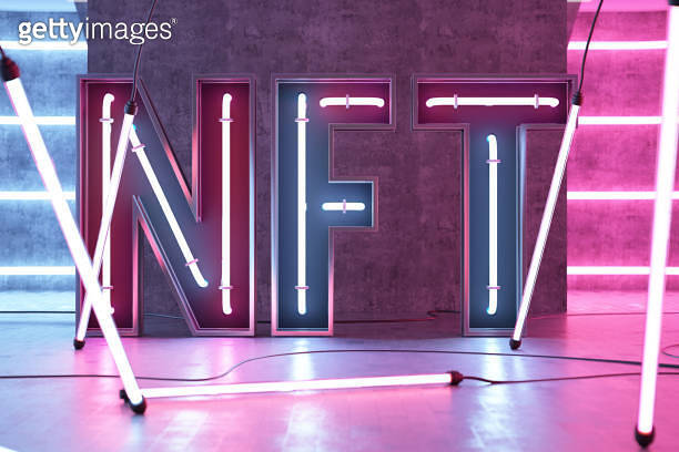 Neon NFT Non-Fungible Token Sign 이미지 (1842972240) - 게티이미지뱅크