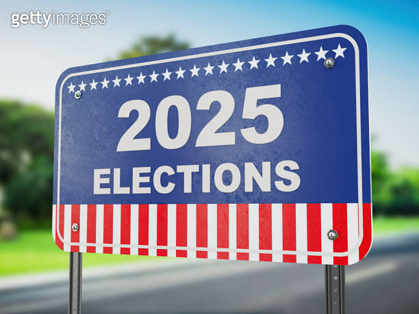 2025 Elections Ahead Warning Sign (2160078839) 일러스트, 무료 일러스트 - 게티이미지뱅크