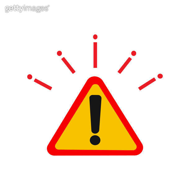 Red alert sign Red exclamation mark Caution with danger vector 이미지 ...