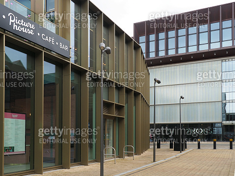 the entrance to the Picture house cinema and cafe bar in Chester market ...