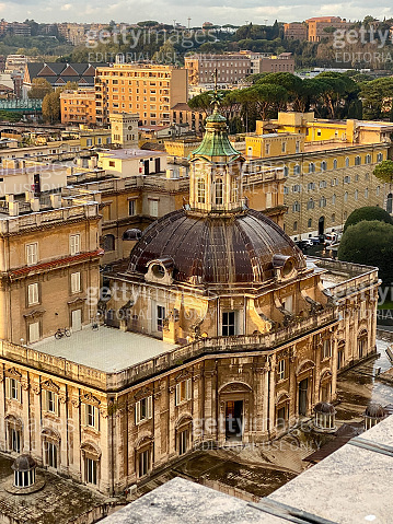 Vatican museum building from above at sunrise 이미지 (1875004827) - 게티이미지뱅크