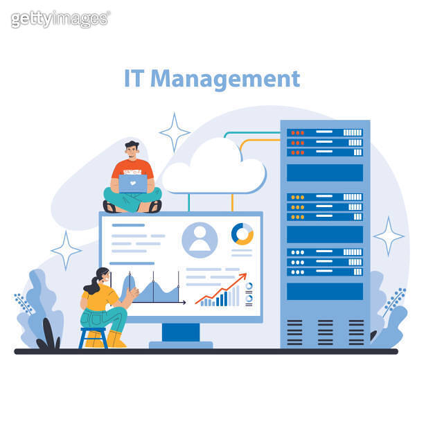 Operational processes and technologies concept. Flat vector ...
