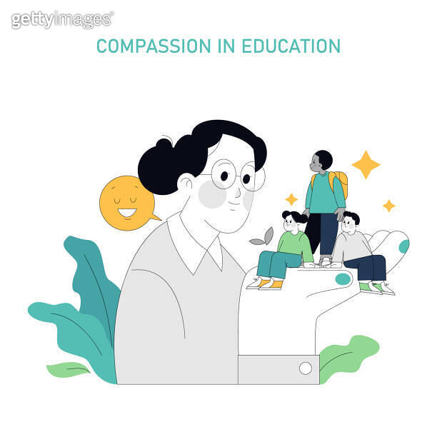 Compassion Focused Therapy. Flat Vector Illustration 이미지 (2158985322 ...