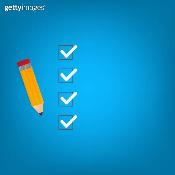 Check List And To Do List With Checkboxes Concept Of Survey Online Quiz Completed Things Or