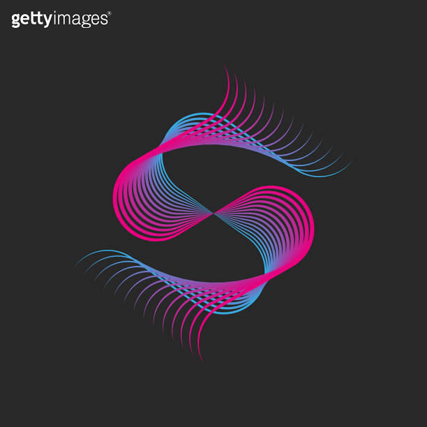 Monogram SS letters logo Interlacing lines grid, combination two ...