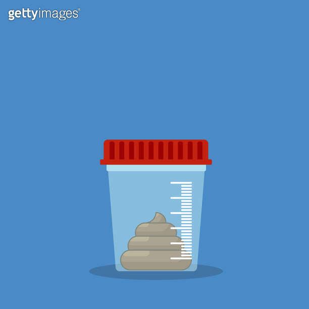 Stool analysis. Stool test. Medical sample in a glass tube. (1940092350 ...