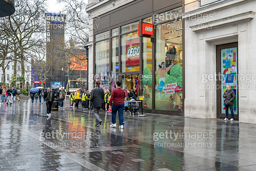 The LEGO Store, Leicester Square, London. The LEGO Group is a Danish ...