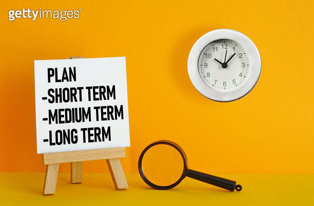 Short term medium term and long term are shown using the text 이미지 ...