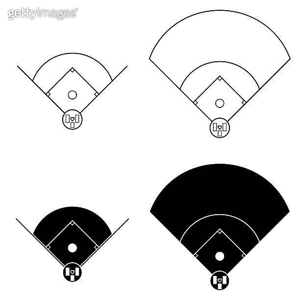 Baseball Diamond / Field Diagram Template Clipart Illustration on a ...