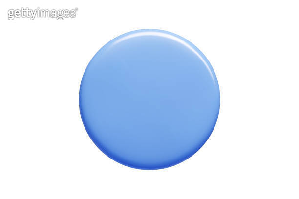 Blue 3d callout banner in circular shape with gradient shading. Vector ...