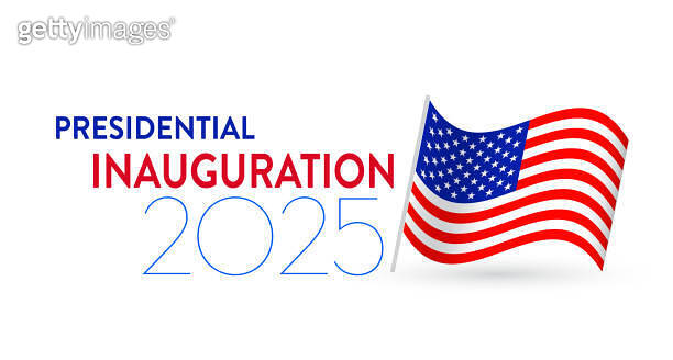 Presidential Inauguration 2025 web banner design template with American ...