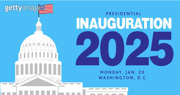 Presidential Inauguration 2025 web banner design template with ...