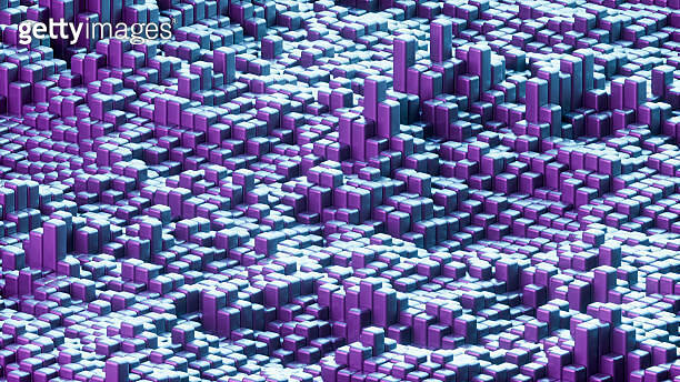 Digital Transformation and Financial Technology Concept with Pixelated ...