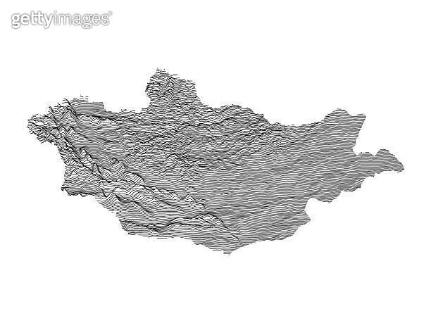 Detailed relief topographic map of MONGOLIA (2207900705) 일러스트, 무료 일러스트 ...