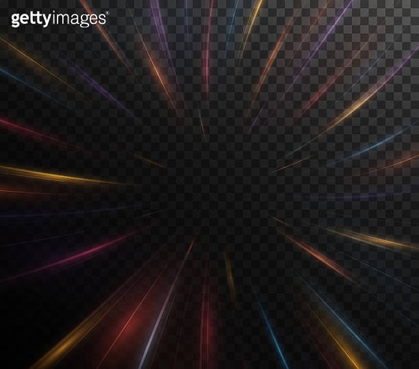 Purple high-speed light trails creating a dynamic visual effect ...