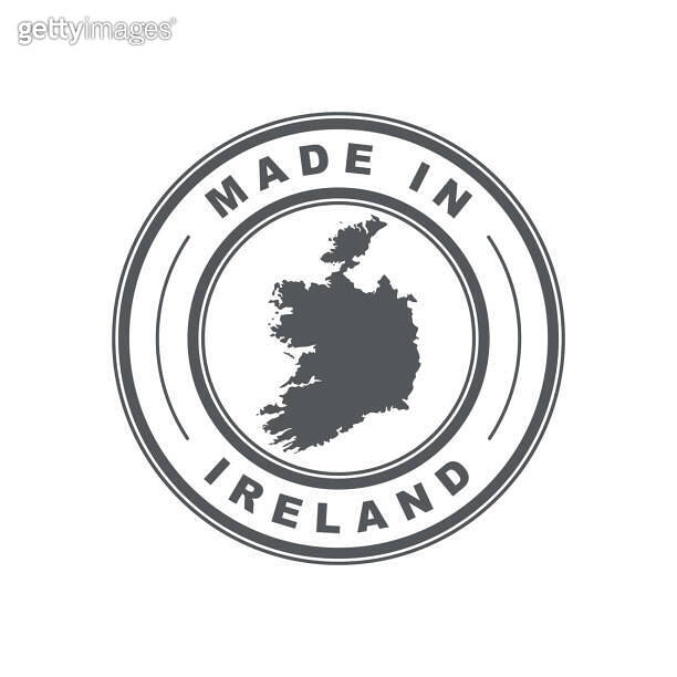 Made in Ireland. Emblem of the country of origin of the product ...