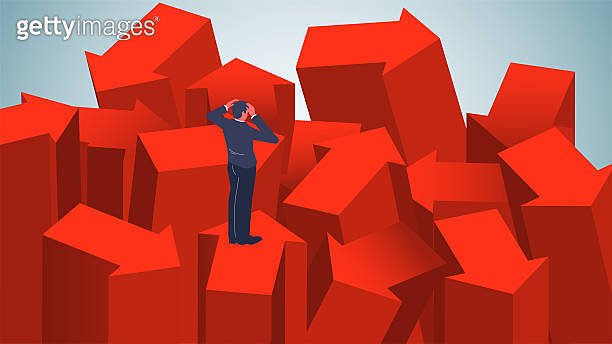 Confusion or uncertainty, difficulties and challenges, isometric ...