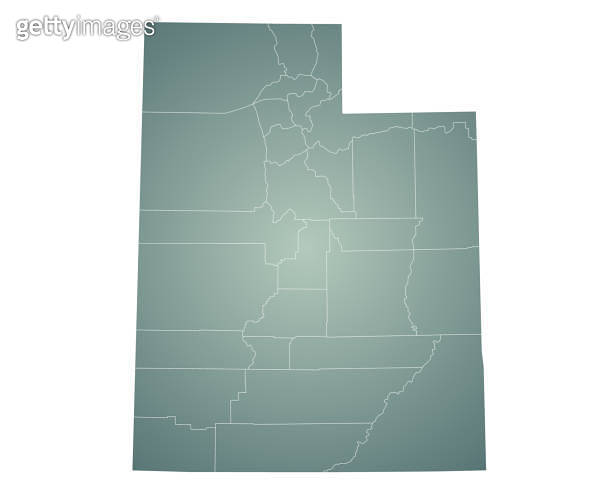 Utah map. counties map of Utah, blank Map, empty map of Utah l ...