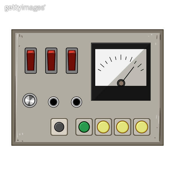 bamboo retro control panel cartoon vector illustration (2205805125 ...