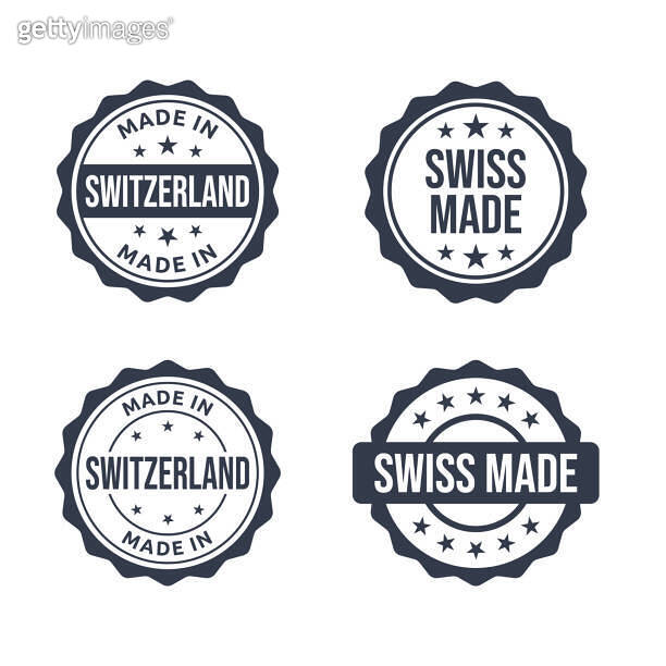 Swiss made label set, made in Switzerland product stamp (2204473849 ...