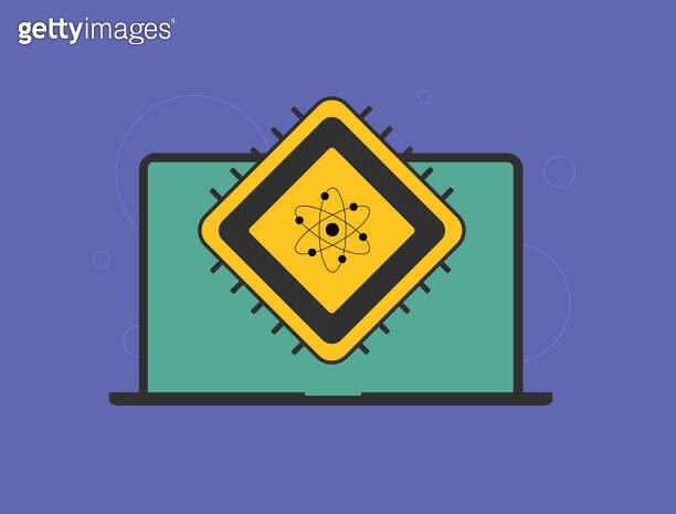 Quantum processor showcasing advanced computing, futuristic chip ...