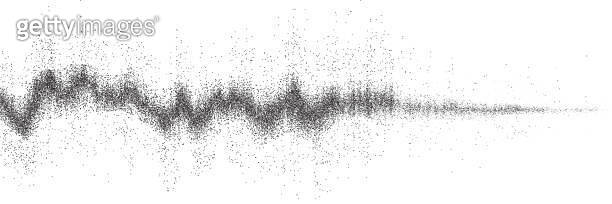 Noise grain soundwave or sound wave of grainy dust sand gradient ...