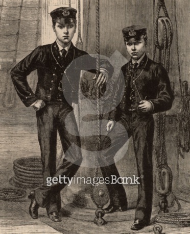 Portrait of Prince Albert Victor and his brother Prince George of Wales ...